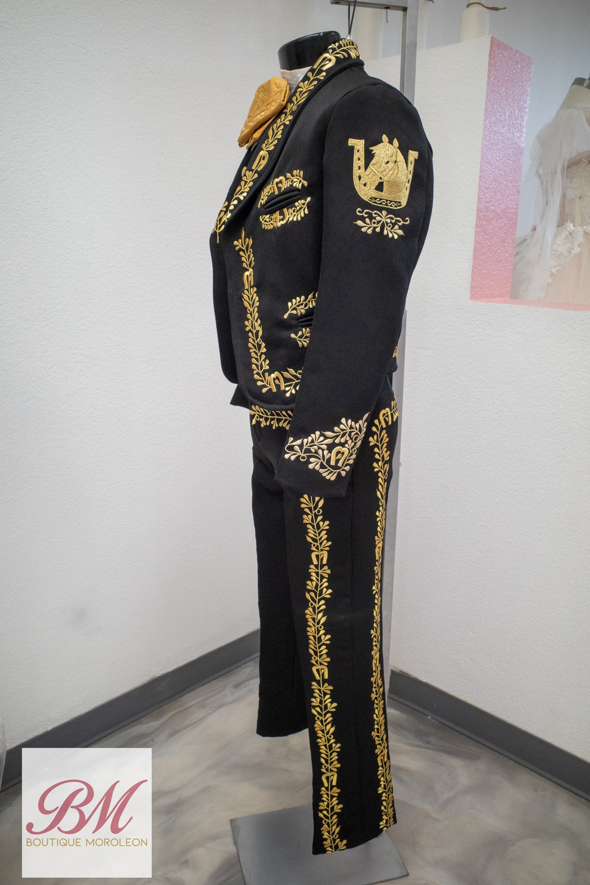 Classic Charro Suit Black with Gold – Boutique Moroleon