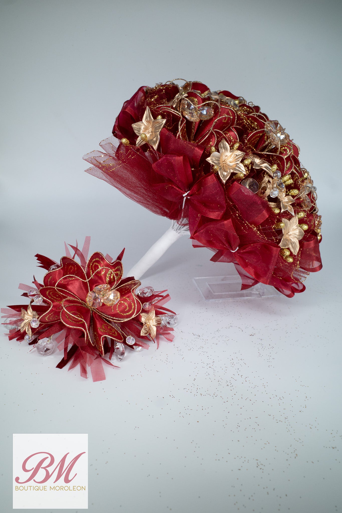 Classic Quinceañera Ramo Wine/Gold – Boutique Moroleon